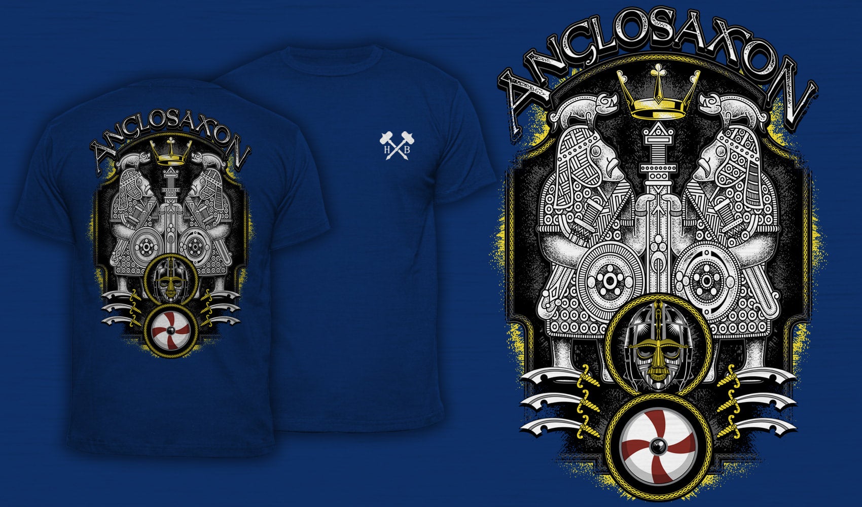 Anglo-Saxon - Men's T-Shirt Blue | Hammer Bound